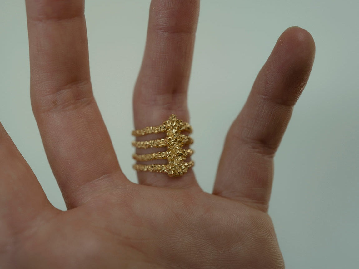 Crystalline Spine ring – Bjørg Jewellery