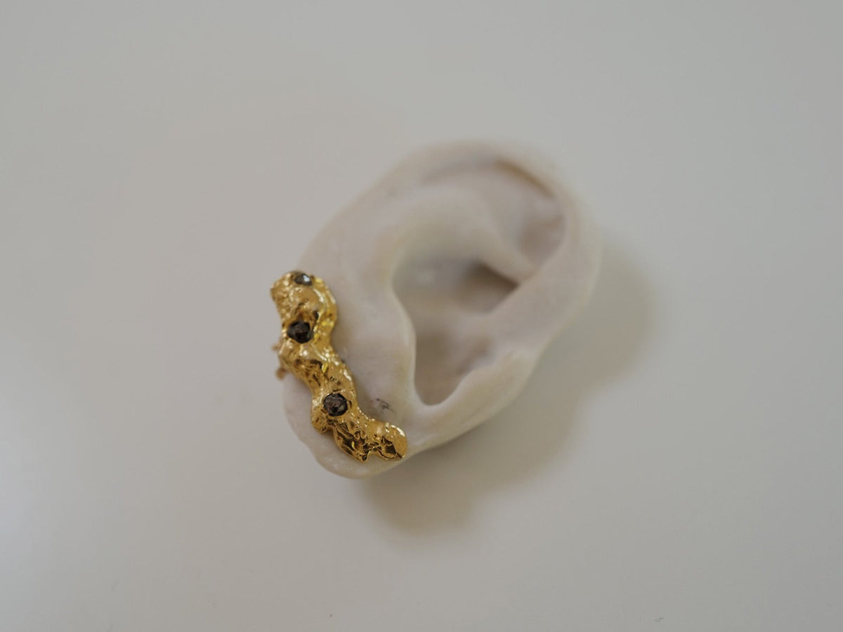 Molten Orbit Diamond Ear Cuff (one only) – Bjørg Jewellery